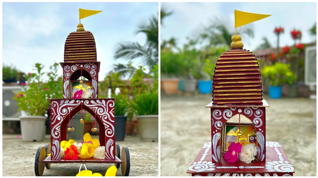 Rath Yatra Special || Rath Making With Paper || Hand Made Jagannath ...