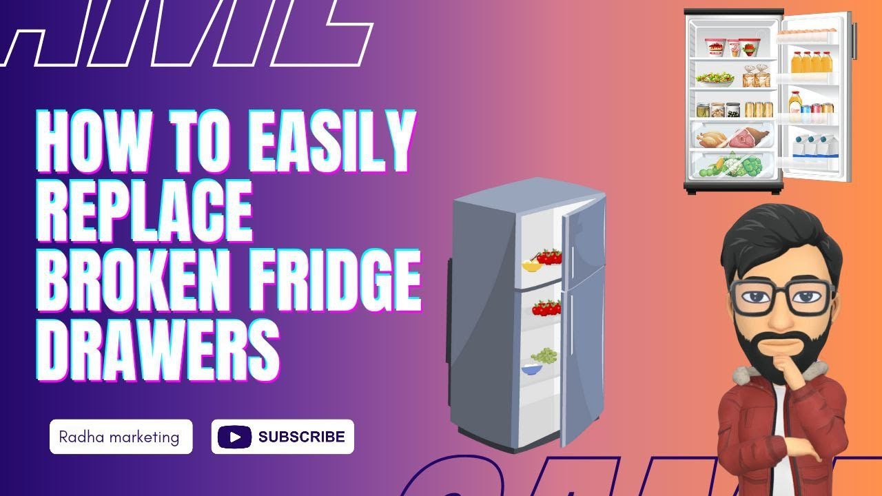 How to easily replace broken fridge drawers - YouTube