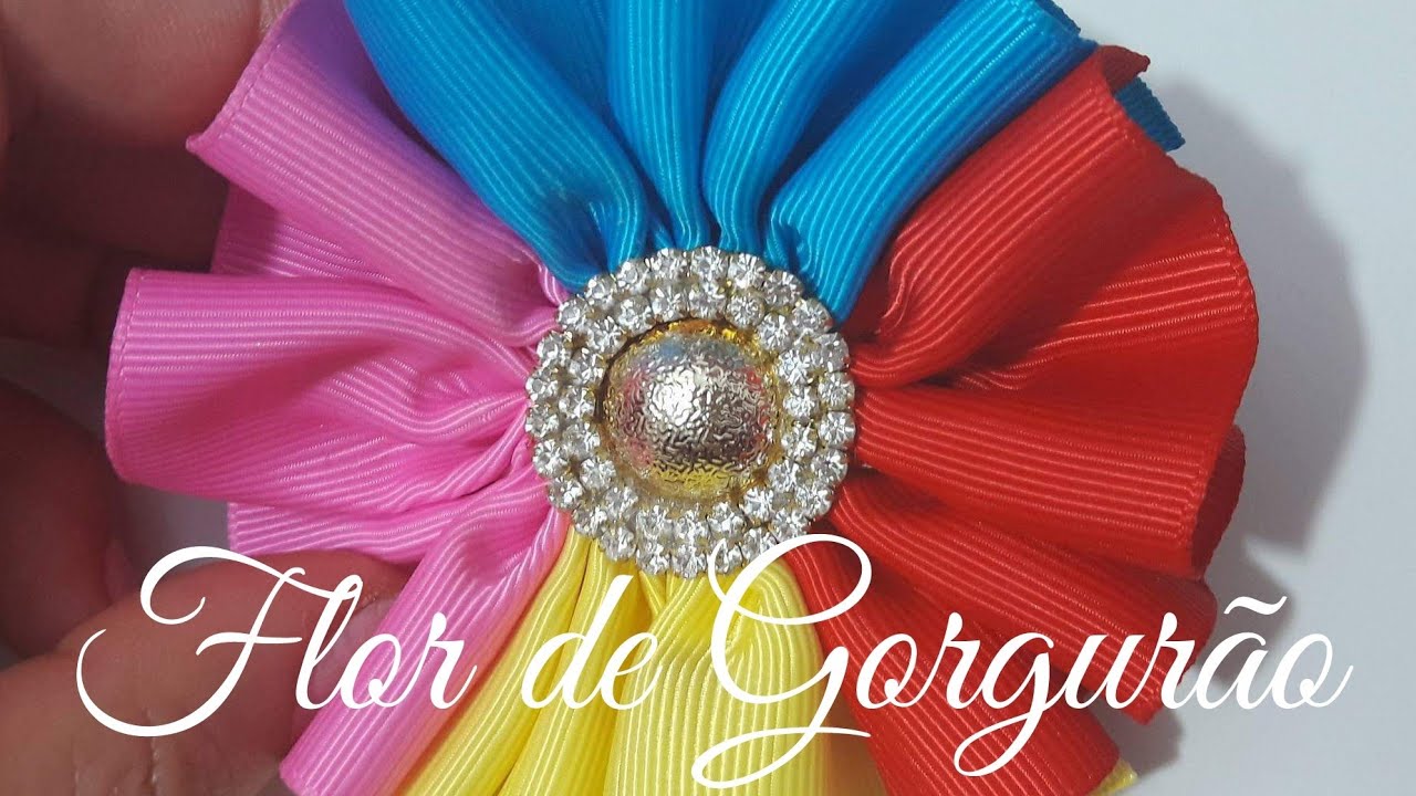 DIY - Flor de Gorgurão🌻 - YouTube