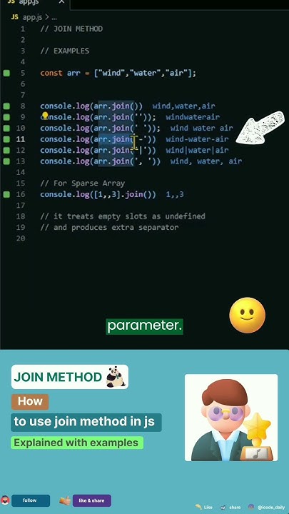 Javascript Array Join Method What Is Join Method In Javascript