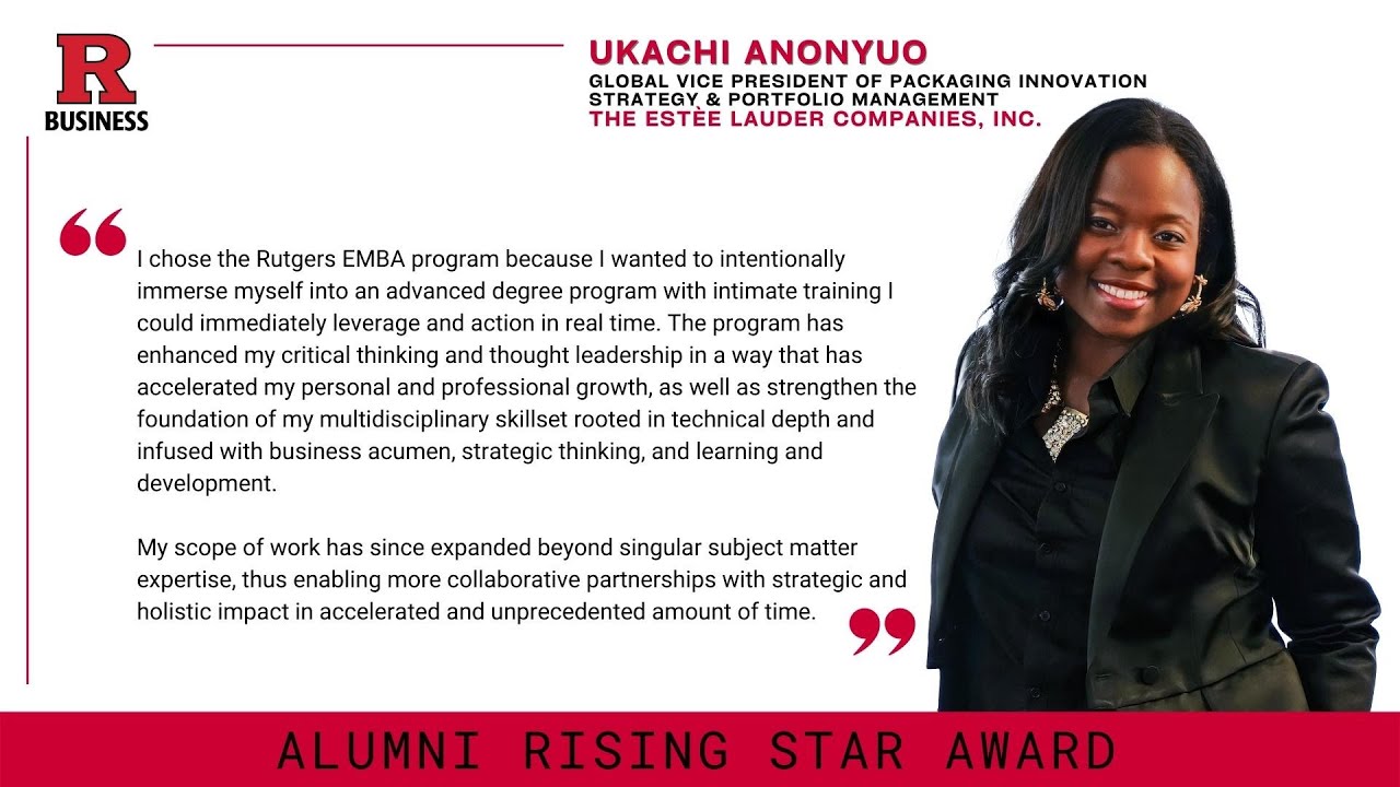Ukachi Anonyuo: Rutgers Executive MBA and How Her Career Has Grown ...
