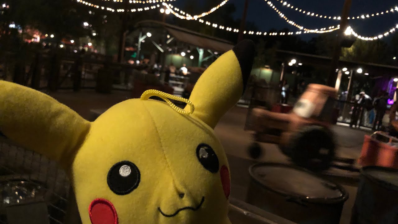 Pikachu spotted at Disneyland California adventure - YouTube