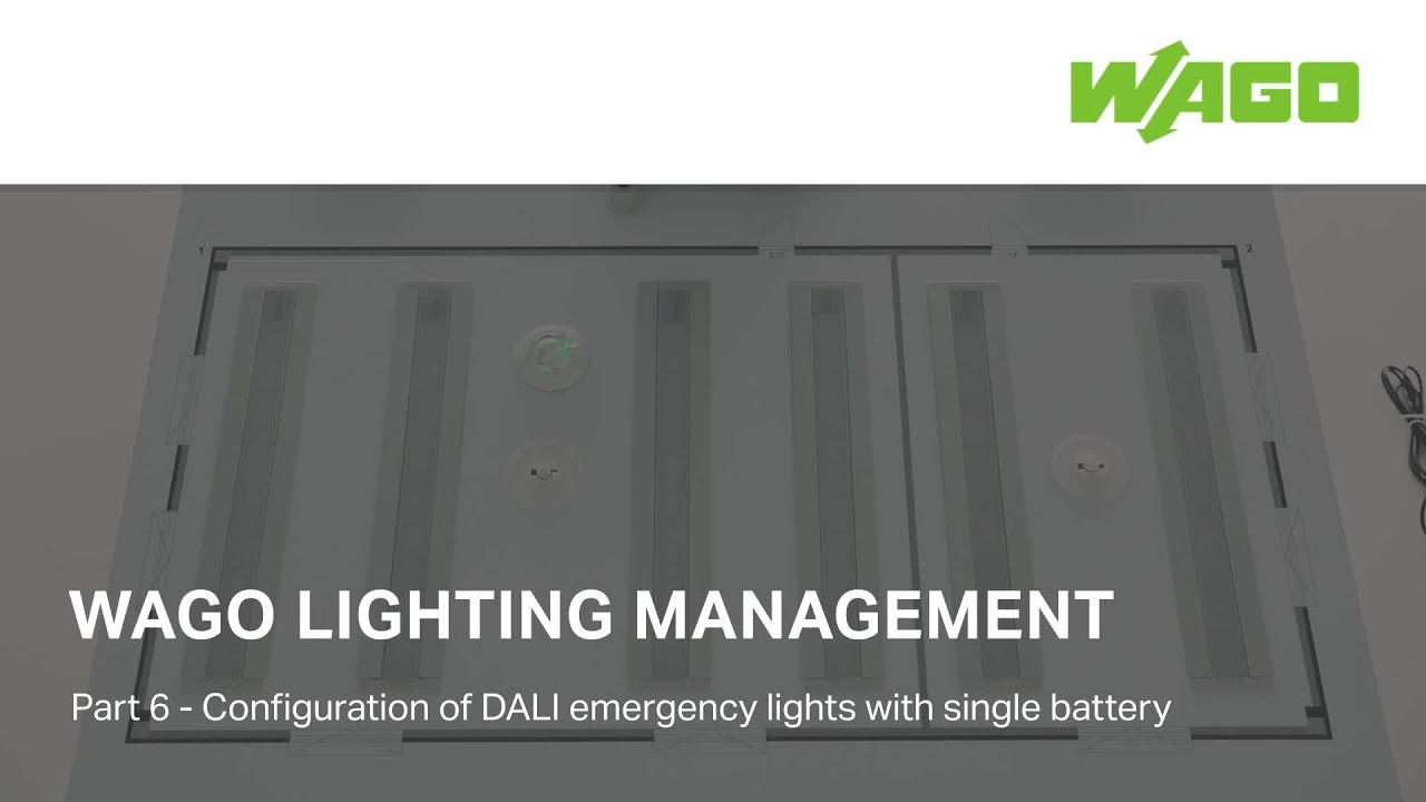 WAGO Lighting Management Part 6 - Self-contained emergency lamps - YouTube