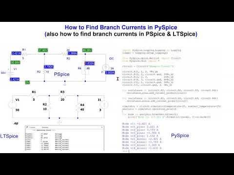 How to Find Branch Currents in PSpice, LTSpice and PySpice (Python) - YouTube