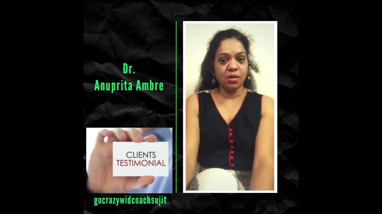 Testimonial By Dr. Anuprita Ambre - YouTube