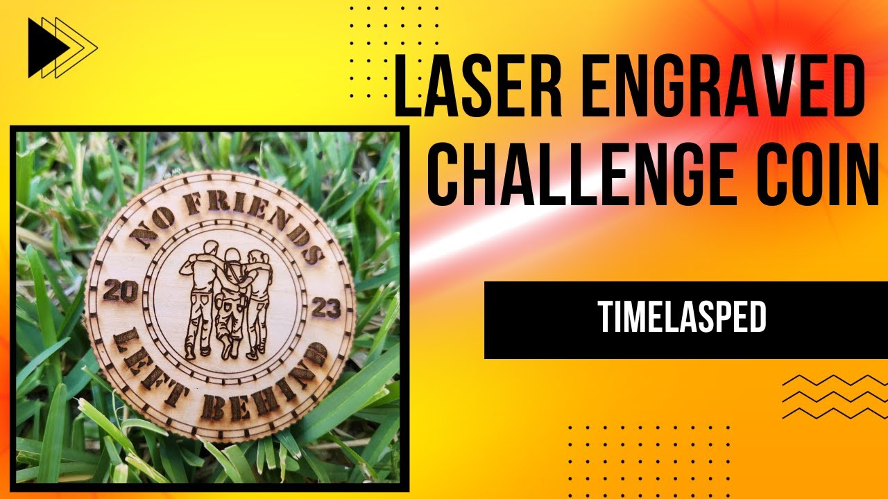 Timelapse Laser Engraved Challenge Coin - YouTube