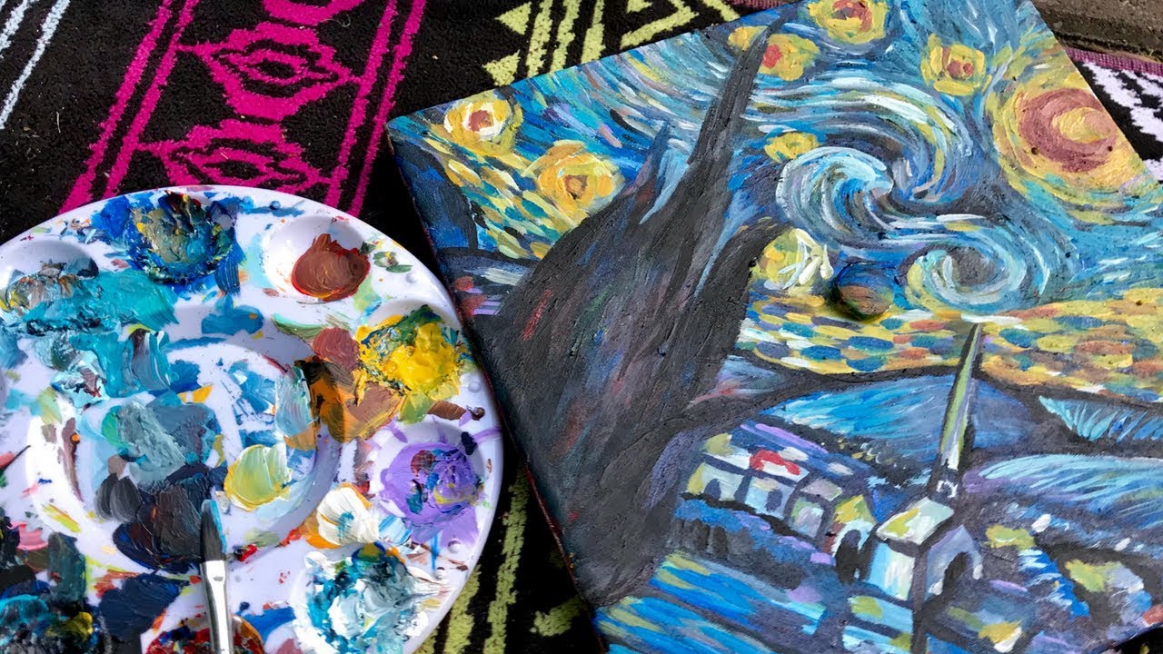 The Starry Night-grad cap - YouTube