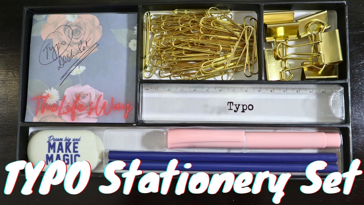 Typo Stationery Desk Set - YouTube