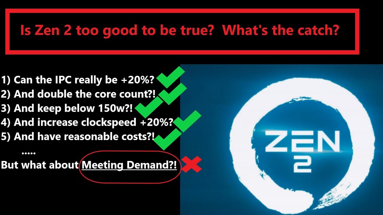 AMD Zen 2: What's the Catch? Is it too good to be true? - YouTube