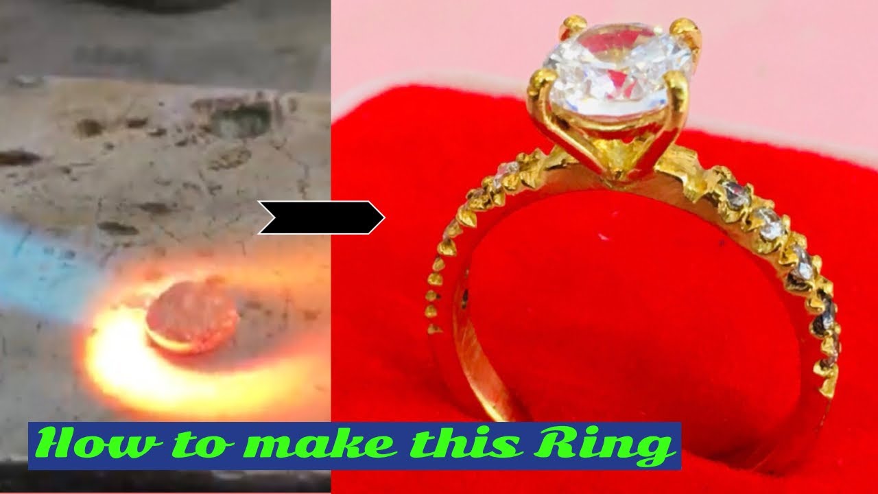 How gold Ring is made | Making Diamond Ring |22k Gold Ring Making - YouTube