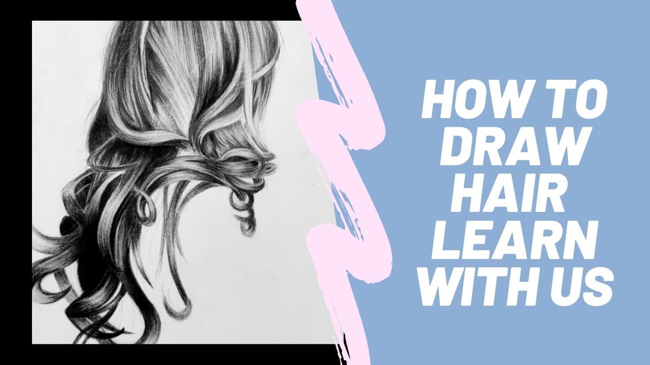 How To Draw Realistic Hair /step by step , Tutorial for Beginners - YouTube