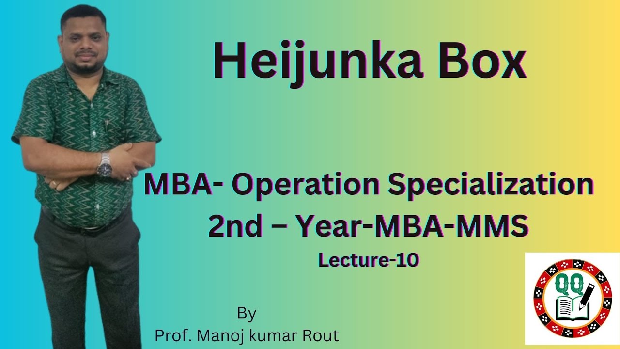 Heijunka Box II Management of Manufacturing System II Lecture-10 - YouTube