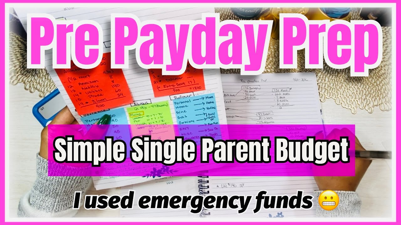 Pre Payday Prep | How I Budget My Paycheck | Single Parent Budget With ...