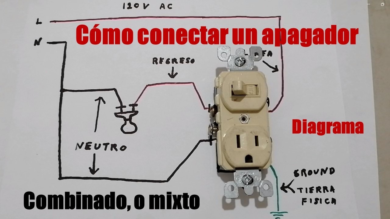 PASO A PASO CÓMO se CONECTA un APAGADOR combinado - YouTube