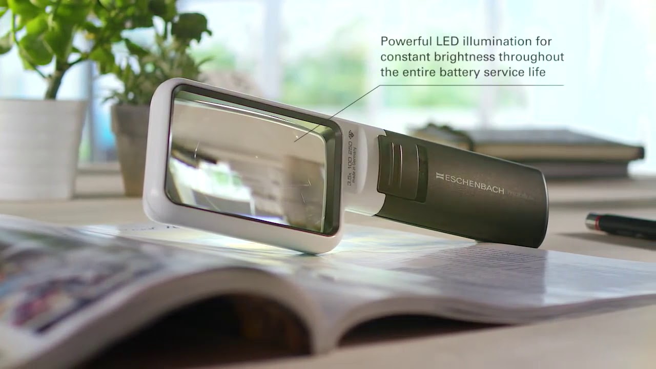 Mobilux LED Illuminated Hand-held Magnifiers & Mobase Stands - YouTube