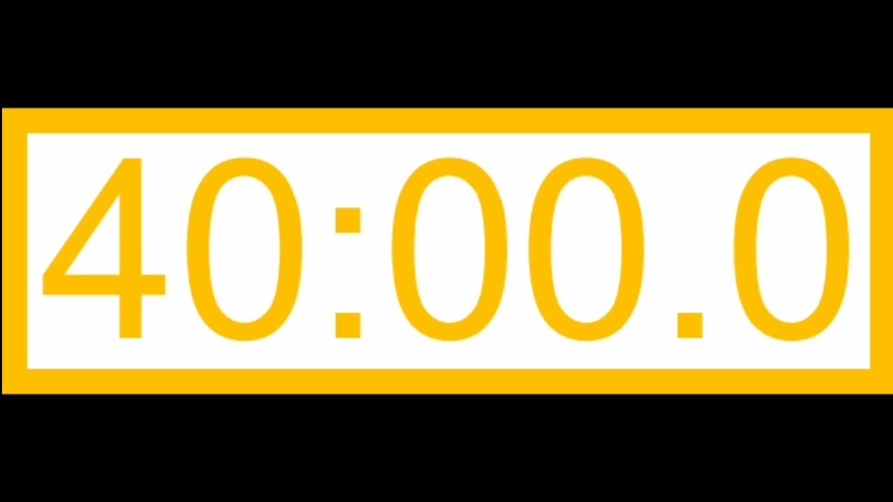 40 Minute Timer With Seconds, Milliseconds, And Alarm - YouTube