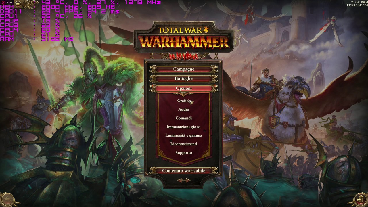 Warhammer Total war, AMD A10 5800K + RX Sapphire 480 8GB, DX11 ...