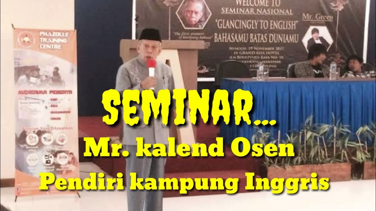 Mr. Kalend Osen saat pelatihan di Grand Asia Hotel - YouTube