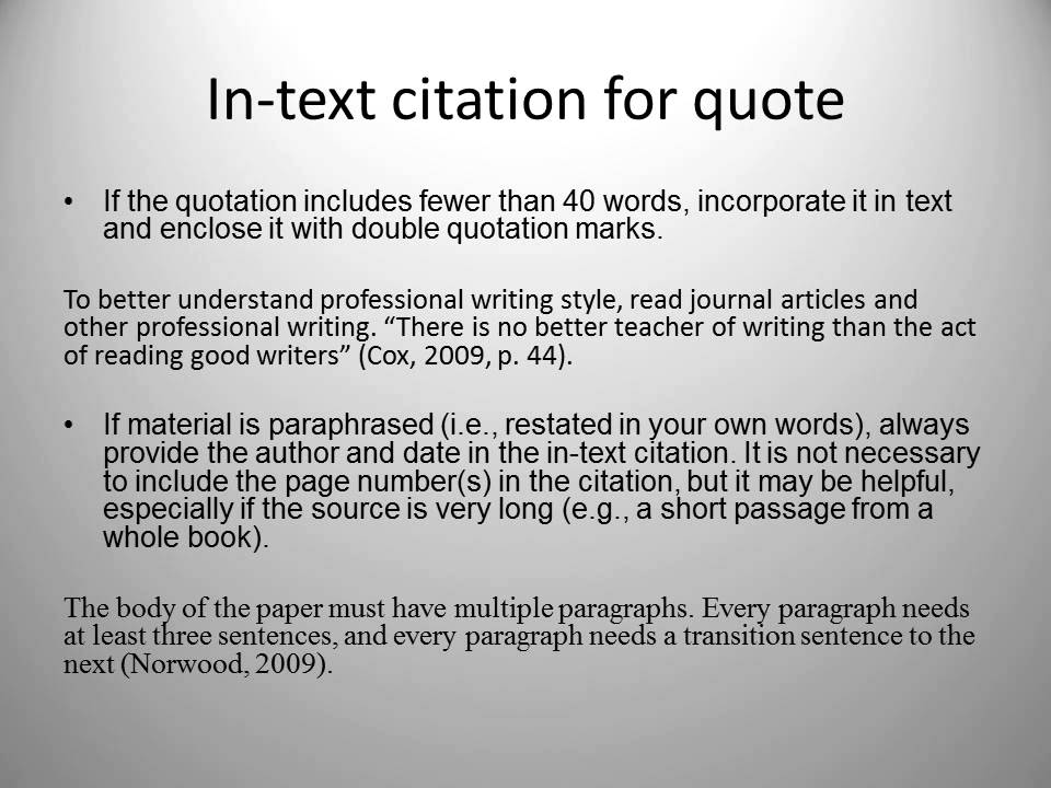 Basics of APA Style - YouTube