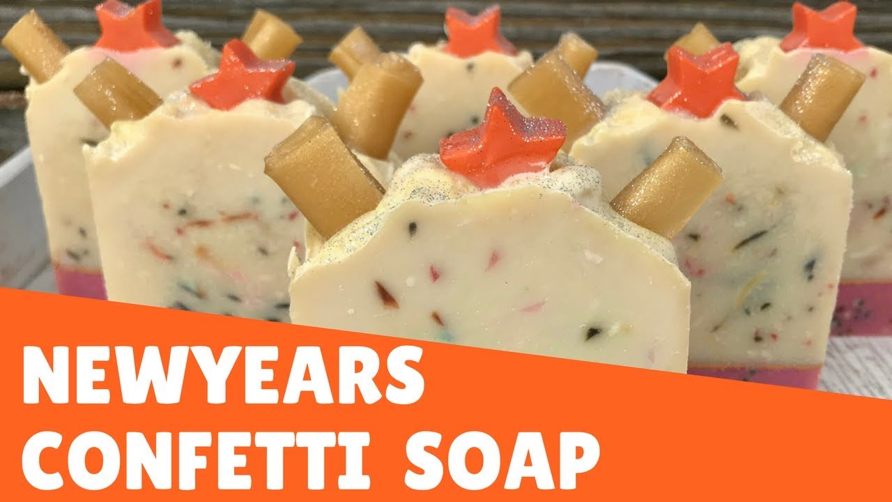 Happy New Year! 🎊 Confetti Soap Making 🎉 | Gypsyfae Creations - YouTube