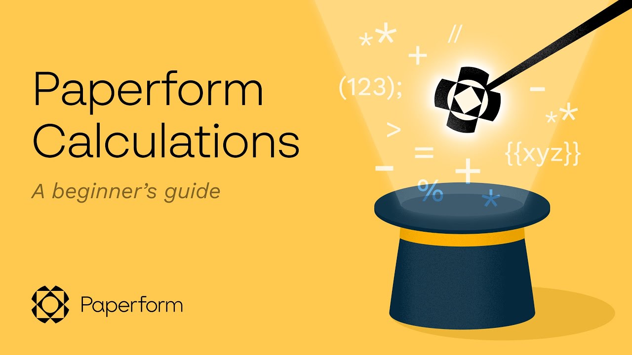 An introduction to Paperform Calculations - YouTube