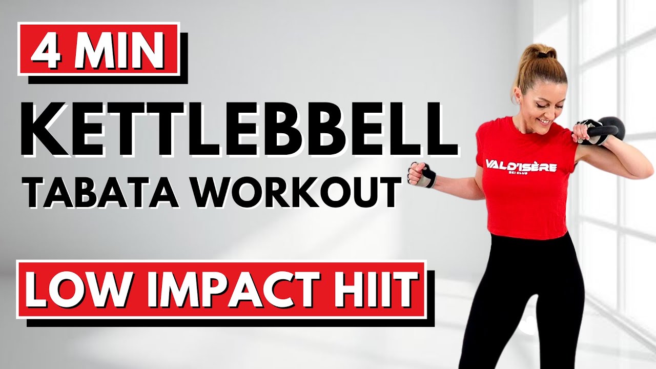 🔥4 Min Kettlebell Workout🔥Quick Tabata HIIT Workout🔥4 Min TABATA ...