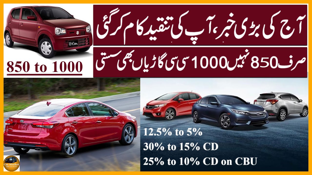 Car Prices Reduction Upto 1000 cc | Govt mulls tax relief to make cars ...