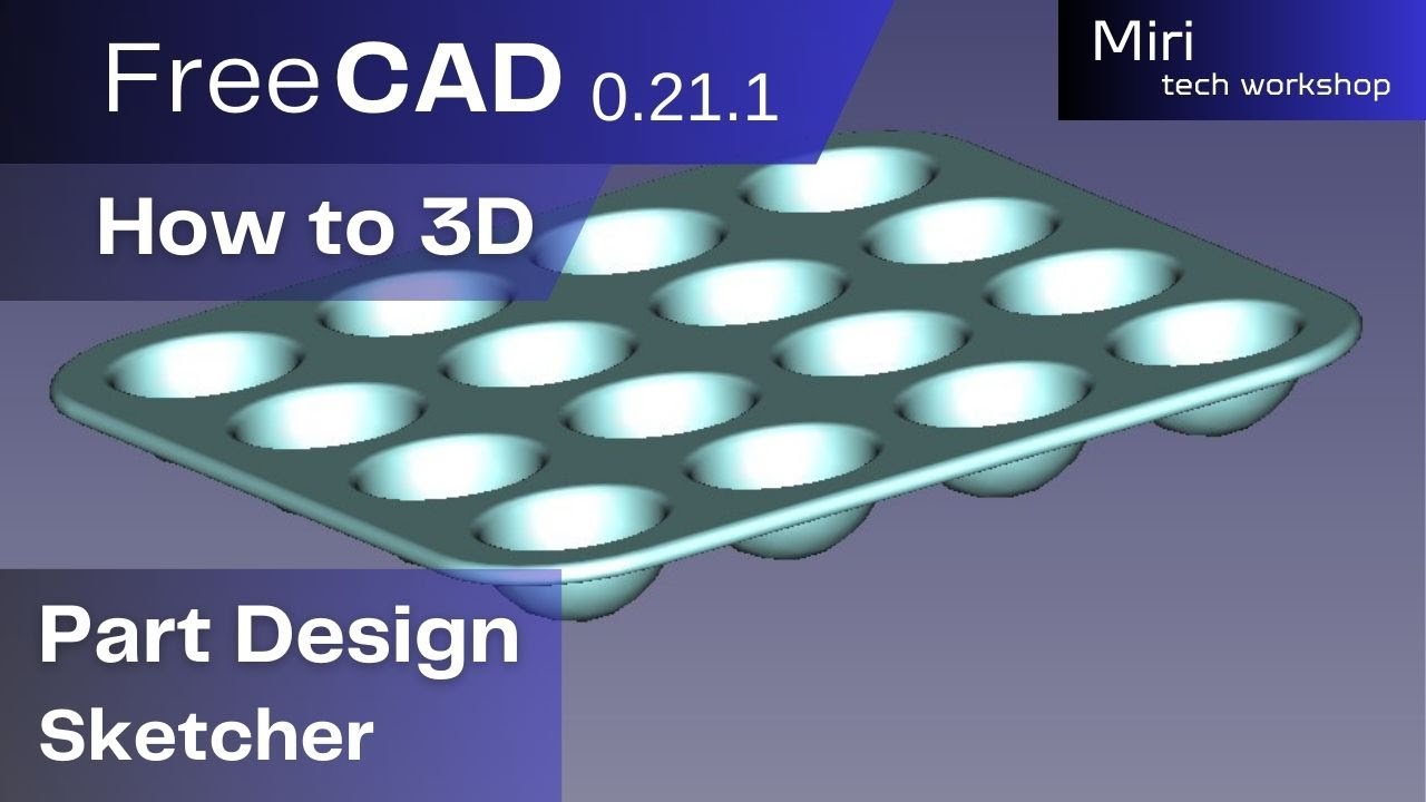 FreeCAD part #138 2024 3D model of plate with holes - YouTube