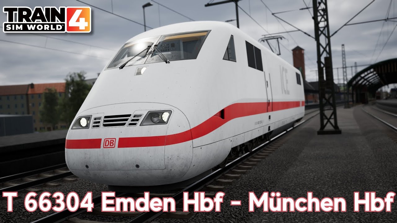T 66304 Emden Hbf - München Hbf - Bahnstrecke Bremen - Oldenburg - BR ...