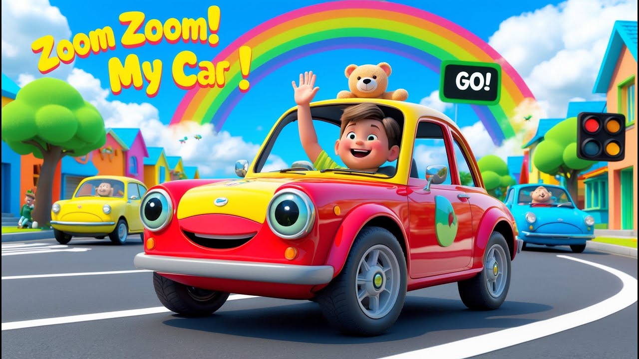 Zoom Zoom! My Car Song for Kids 🚗 | Fun Rhymes & Learning | children's ...
