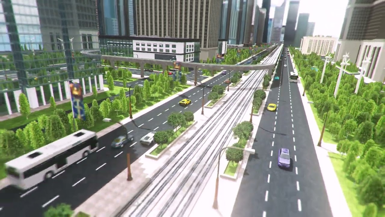 3D Rendering Modern Concept Architecture 3D Metro City - YouTube