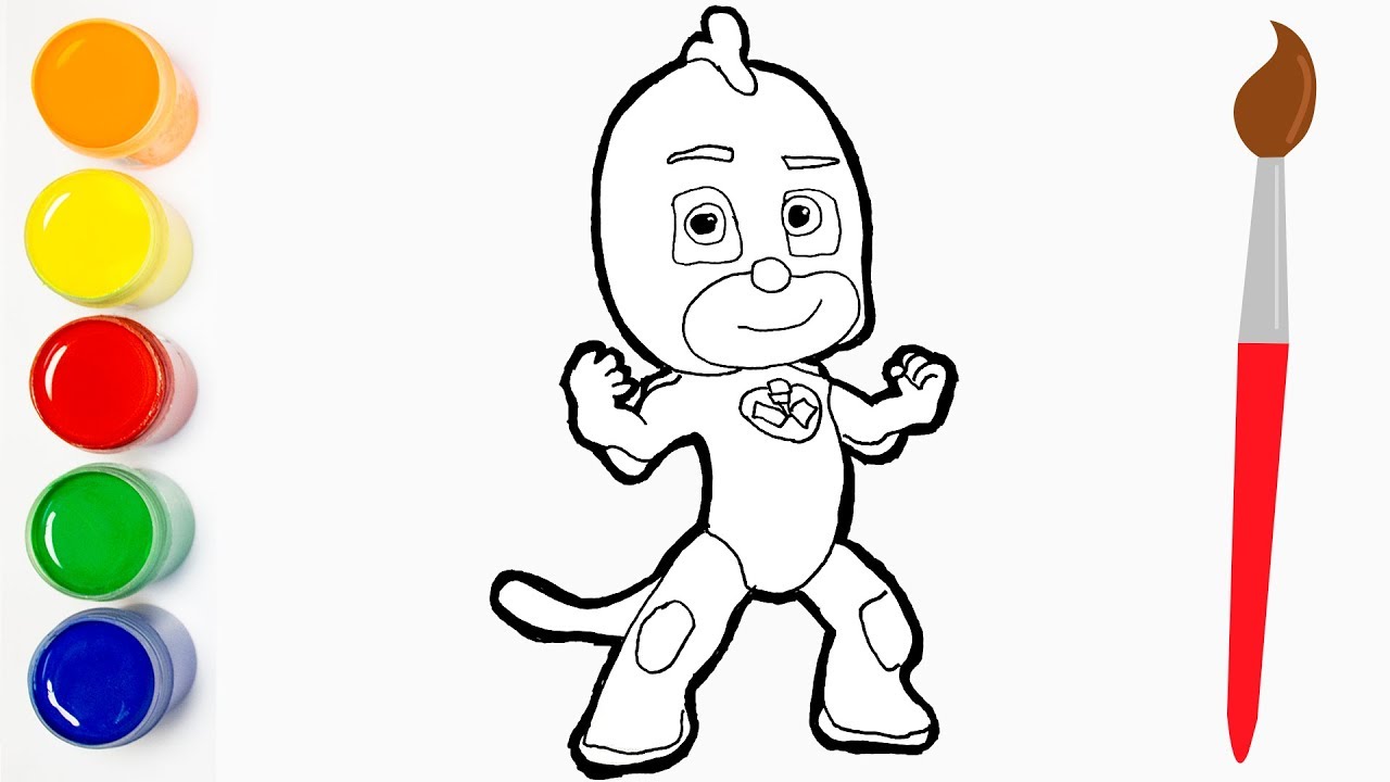 How To Draw Gekko PJ MASKS / Como Dibujar A Gekko PJ Masks Heroes En ...