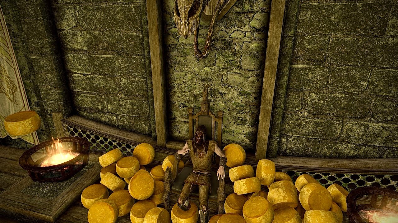 Solving All Of Skyrims Problems With Cheese Wheels - YouTube