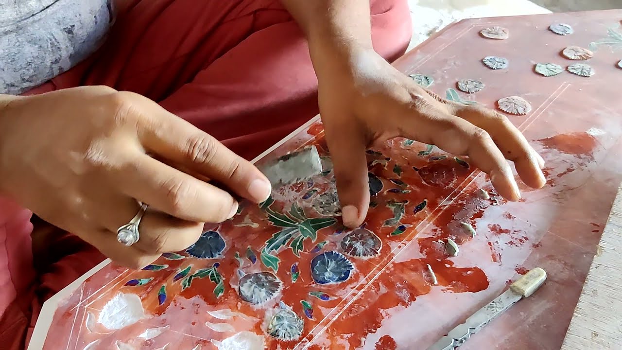 Pacchikari_the Art of stone inlay_Part1 | #handicraftsindia_spa21 - YouTube