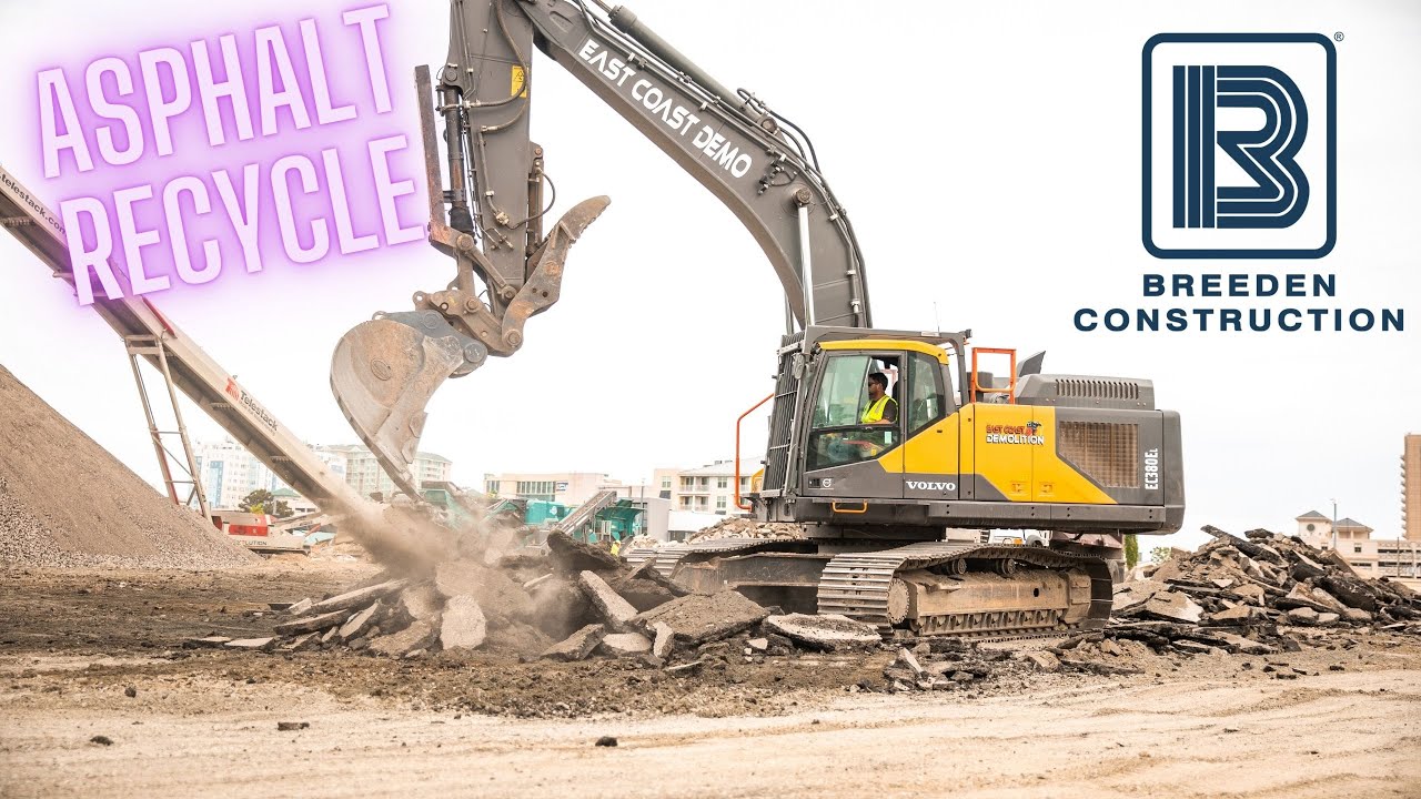 Asphalt Recycling for The Pinnacle Luxury Apartments! - YouTube