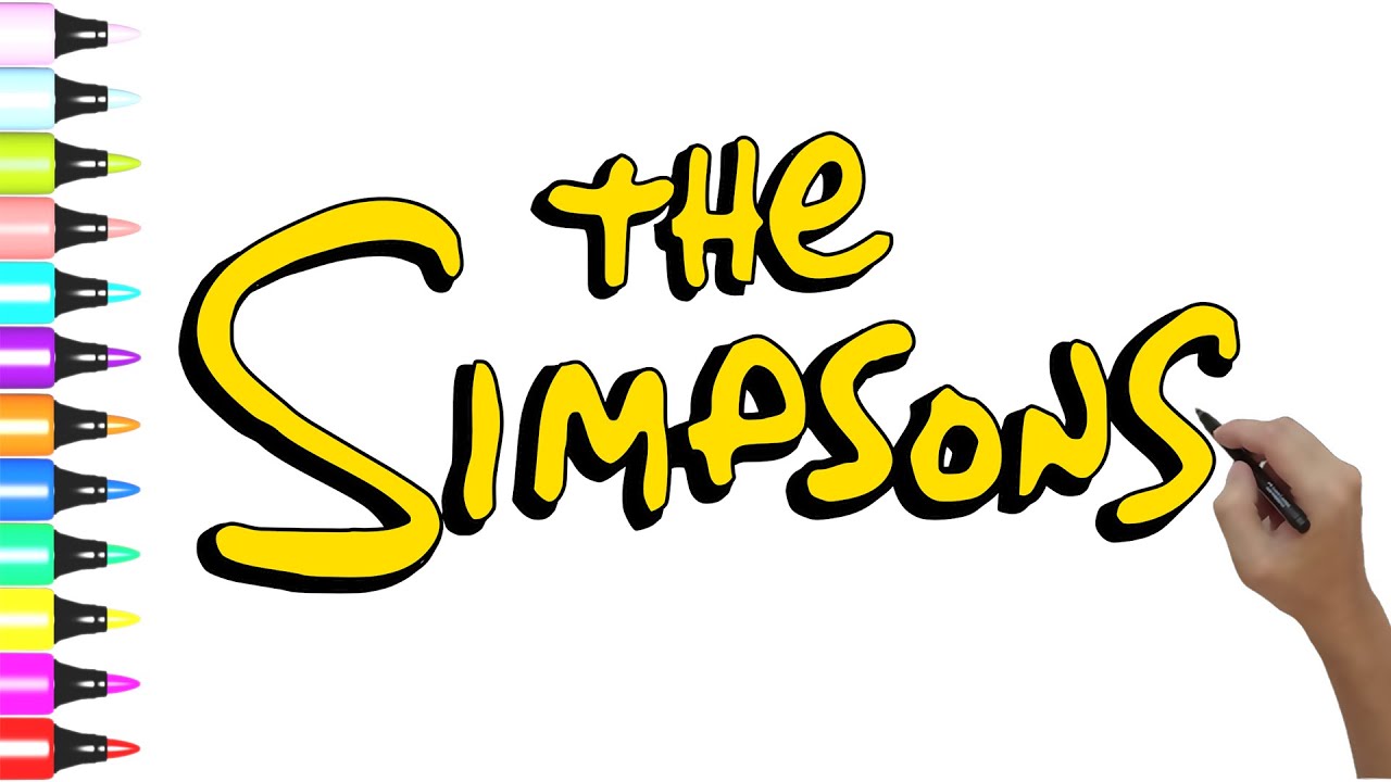 HOW TO DRAW THE SIMPSONS LOGO VERY EASY | STEP BY STEP - YouTube