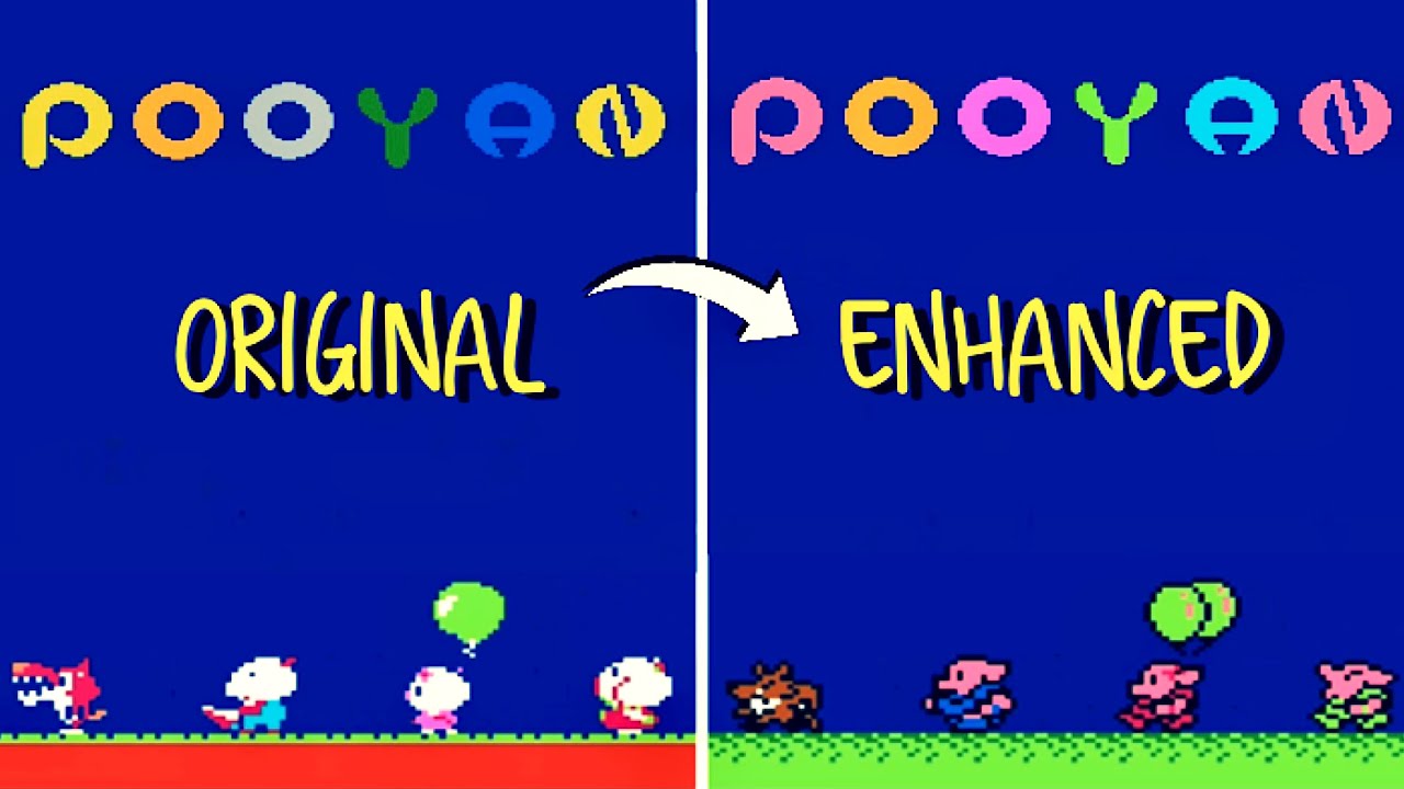 Pooyan NES/Famicom [Original Vs Enhanced] Let's Compare #retrogaming # ...