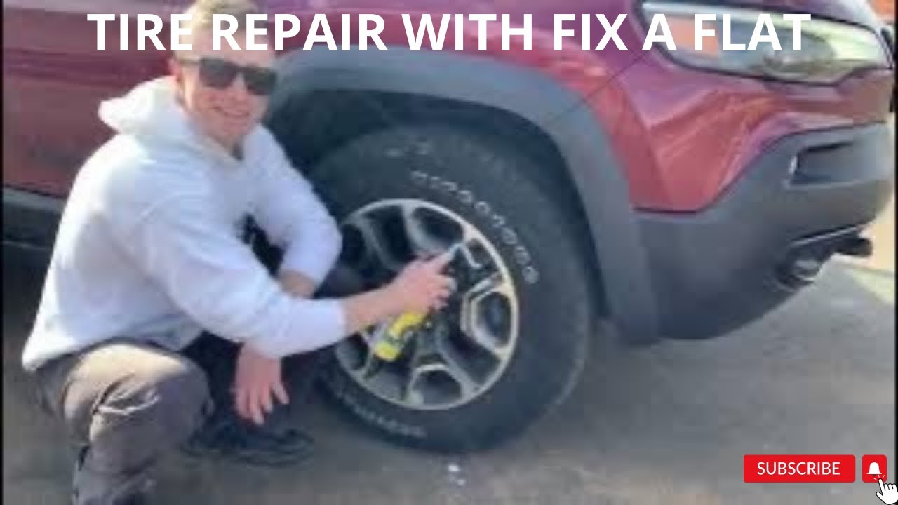 Using Fix a Flat to repair my Jeep's tire! Good maintenance to enjoy ...