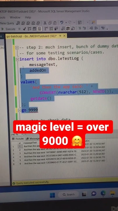 Smart Way To Insert Dummy Data Sqlserver Insert Dummy Data Magic Youtube