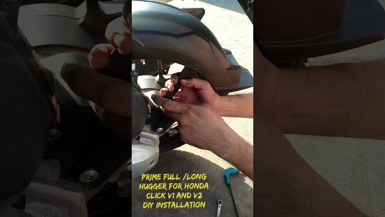HONDA CLICK Prime full Hugger installation - YouTube