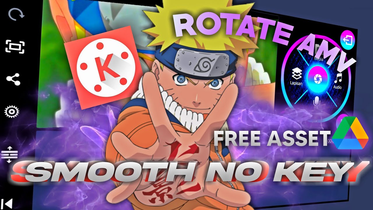 Tutorial amv rotate smooth di kinemaster FREE ASSET! - YouTube