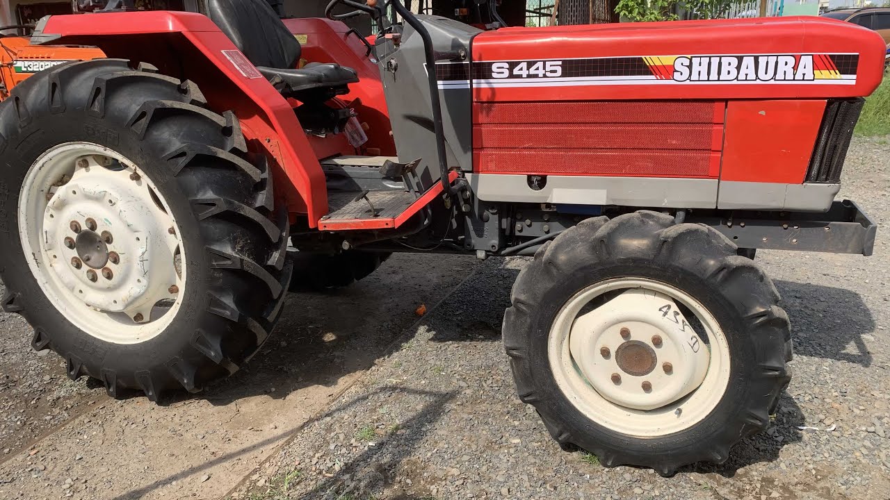Máy cày Shibaura S445 , 2 cầu xe bãi còn zin nguyên con . Nhập trực ...