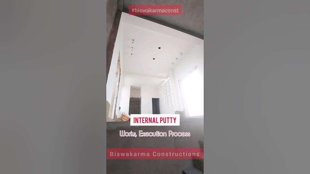 Internal putty works, execution process #shortsvideo - YouTube