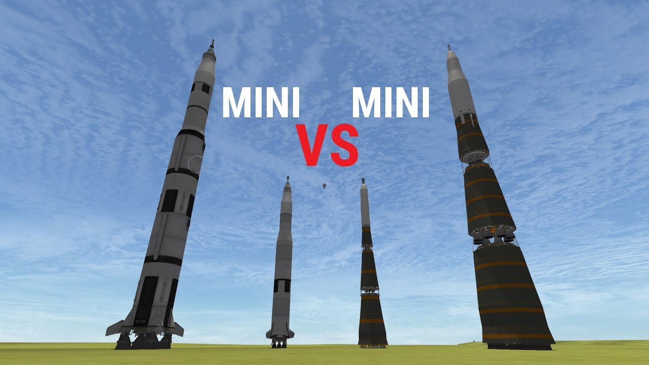 KSP: Mini N1 Vs Mini Saturn V! [stock 1.11] - YouTube