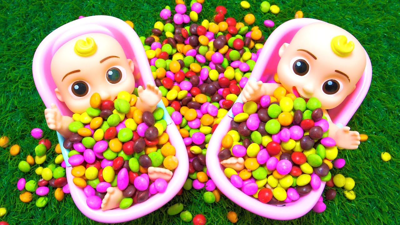 Satisfying Asmr | Baby Playing In 2 Pink Baby Bathtub With A Lot Of ...