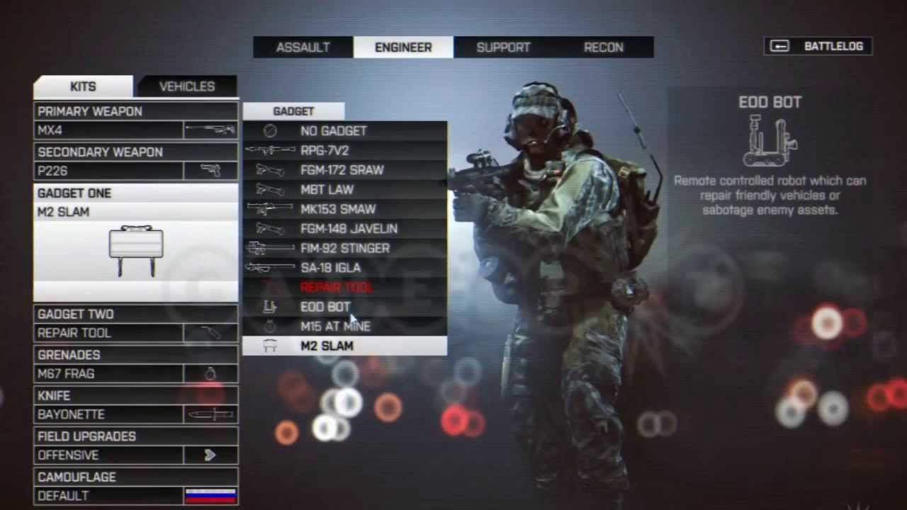 Battlefield 4 | SLICE & DICE ep.4 | Engineer weapons & gadgets - YouTube