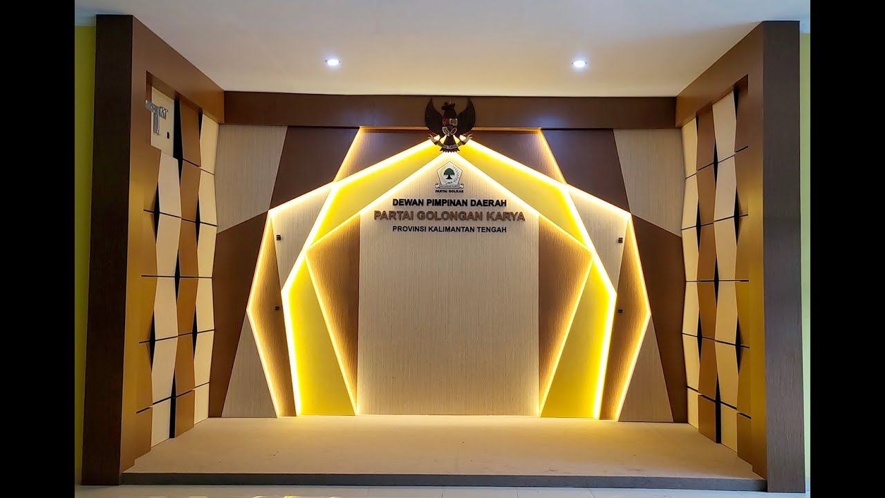 Backdrop Aula Kantor Golkar DPD Prov. Kalteng - YouTube