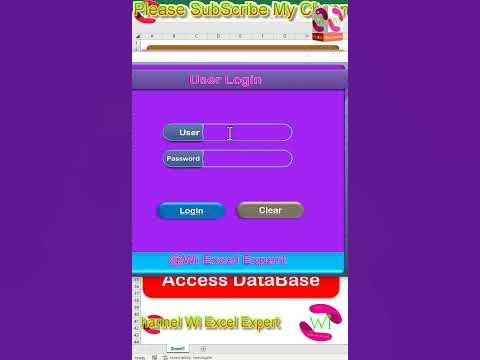 #shorts | Login Form for Excel VBA Connect with MS Access Database - YouTube