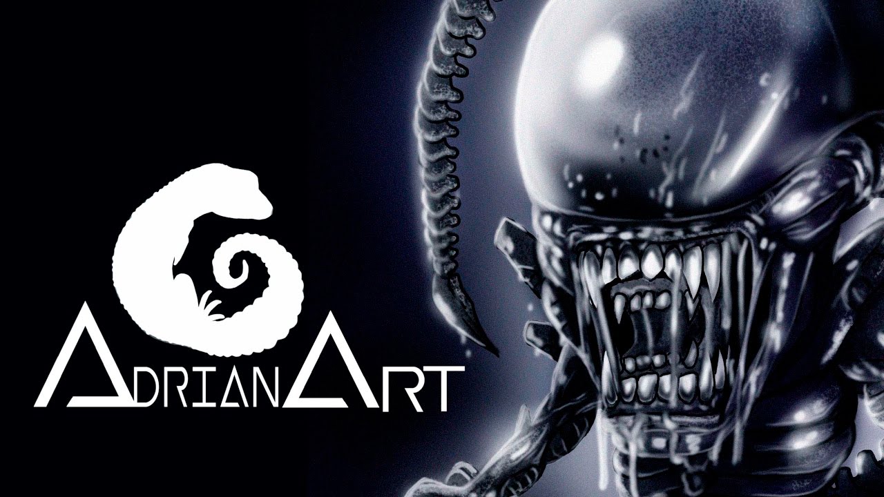 Alien Chibi | Speed Painting | Digital Illustrator | Cintiq 22 HD - YouTube