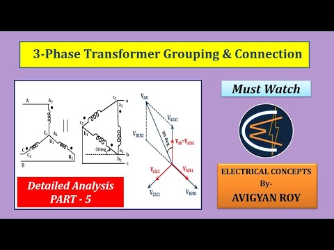3-Phase Transformer Connection - Part 5 || Dy1 and Dy11 || Electrical ...